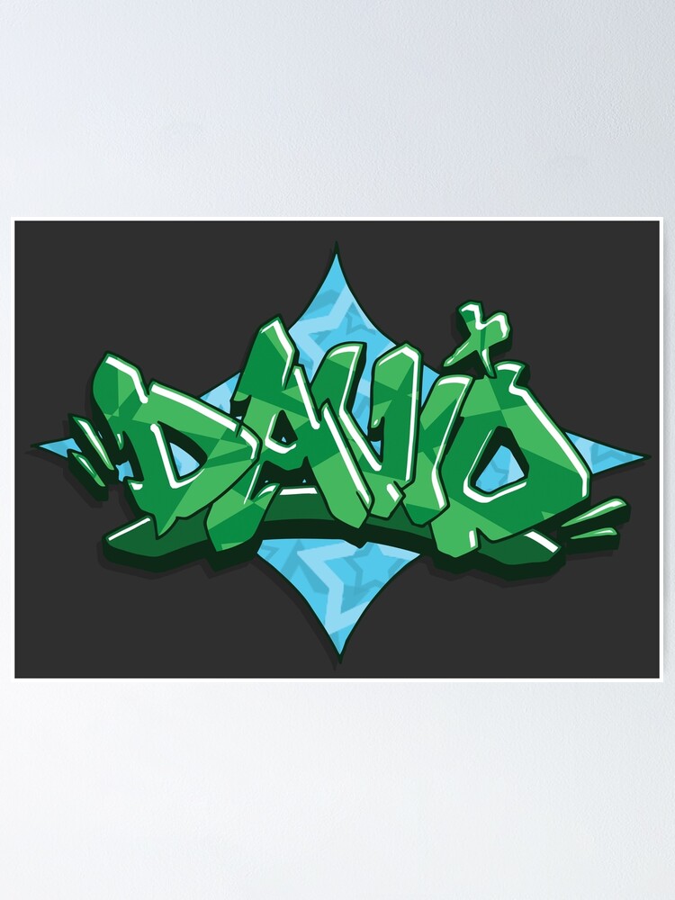Póster «Letras de David Graffiti» de NameGraffiti | Redbubble