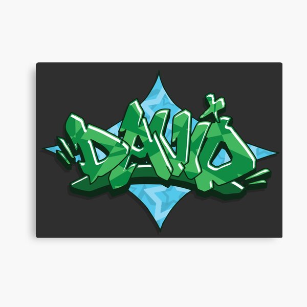 "David Graffiti Lettering" Canvas Print for Sale by NameGraffiti ...