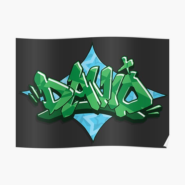 Póster «Letras de David Graffiti» de NameGraffiti | Redbubble
