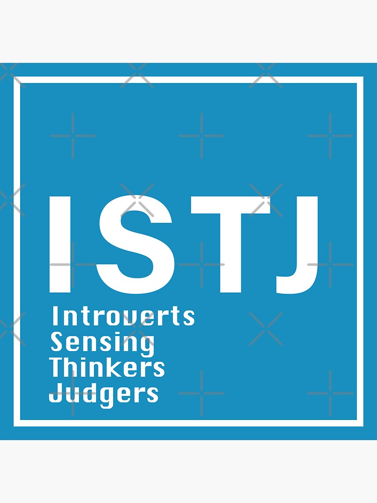 "MBTI, ISTJ , 16 Personalities , blue" Sticker for Sale by princessmi ...