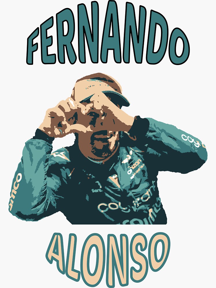 "Fernando Alonso Aston Martin F1 2023 Win 33 The Nano" Sticker for Sale ...