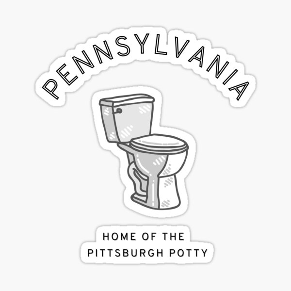 "Pittsburgh Potty" Sticker for Sale by AngiDas | Redbubble