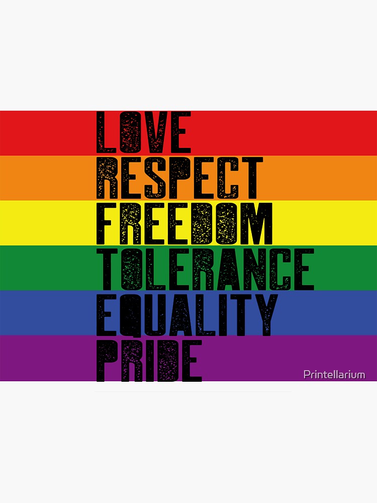 "pride month love, respect, freedom, tolerance, equality, pride ...