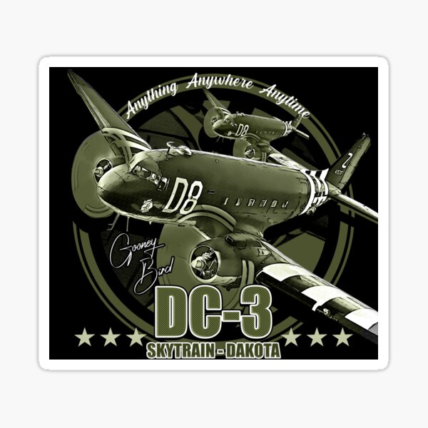 "DC3 C47 Dakota Military Transport Aircraft " Sticker for Sale by ...