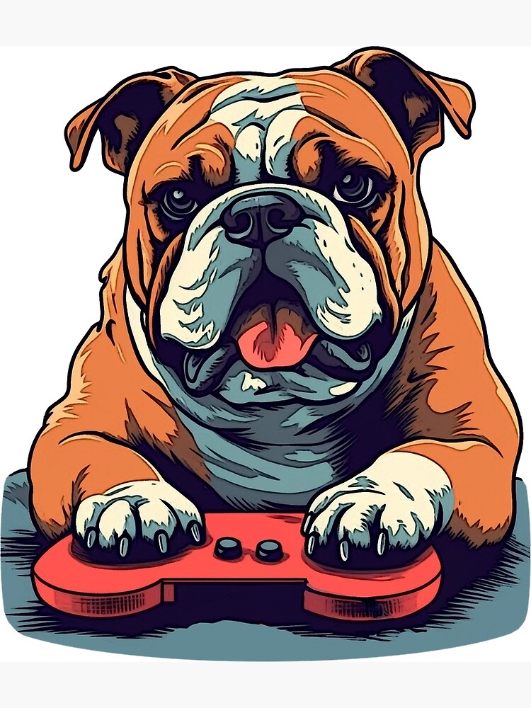 Dog Plays Video Games Premium Matte Vertical Poster sold by Dan Gartman ...