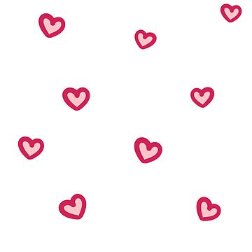 "Cute Hearts (red)" Sticker for Sale by Ivonnii | Redbubble
