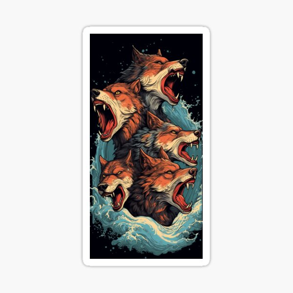 "Wolfs Rudel Ukiyo-e Epoche" Sticker von Takenso33 | Redbubble