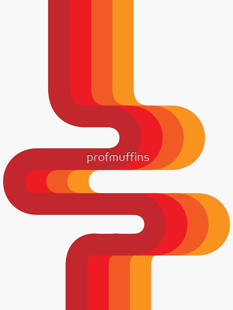 "Retro Flow" Sticker for Sale by profmuffins | Redbubble