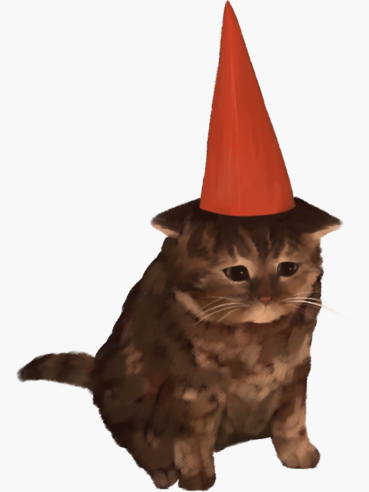 "sad party cat" Sticker for Sale by T0yDancer | Redbubble
