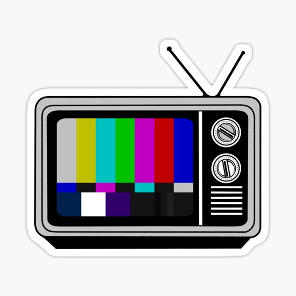 "RETRO TELEVISION ~ COLOR BARS CHANNEL~ TUNER" Sticker for Sale by ...