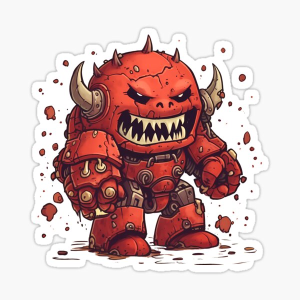 "Cute Chaos Space Marine (Khorne) " Sticker for Sale by shameshame ...