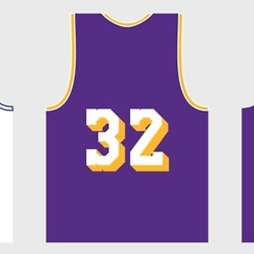 "Lakers Jersey Evolution" Sticker for Sale by WalkDesigns | Redbubble