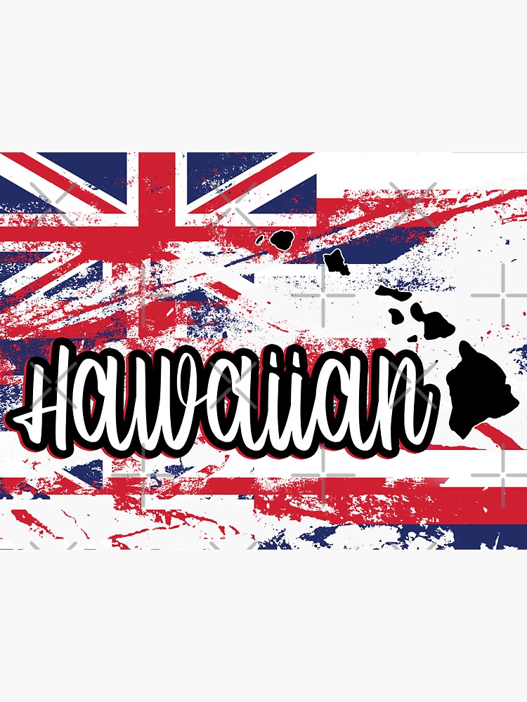 "Hawaiian Flag with Hawaiian islands " Sticker for Sale by J Uila ...