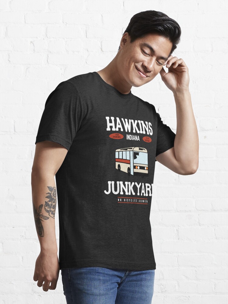"Hawkins Junkyard Stranger Things" T-shirt for Sale by Essenti4lgoods ...