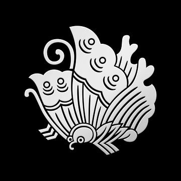 "Silver Agehacho Kamon" Sticker for Sale by Takeda-art | Redbubble