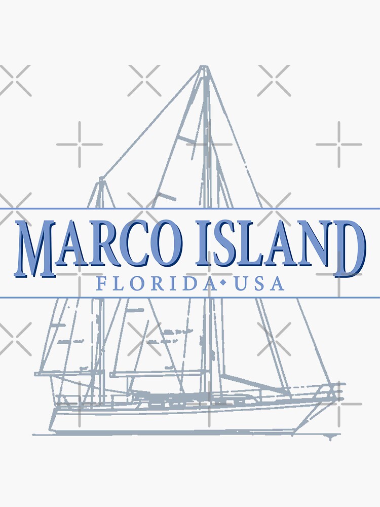 "Marco Island" Sticker for Sale by Futurebeachbum | Redbubble
