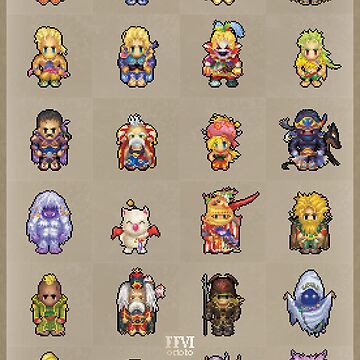 "FFVI Amano Sprites" Poster by orioto | Redbubble