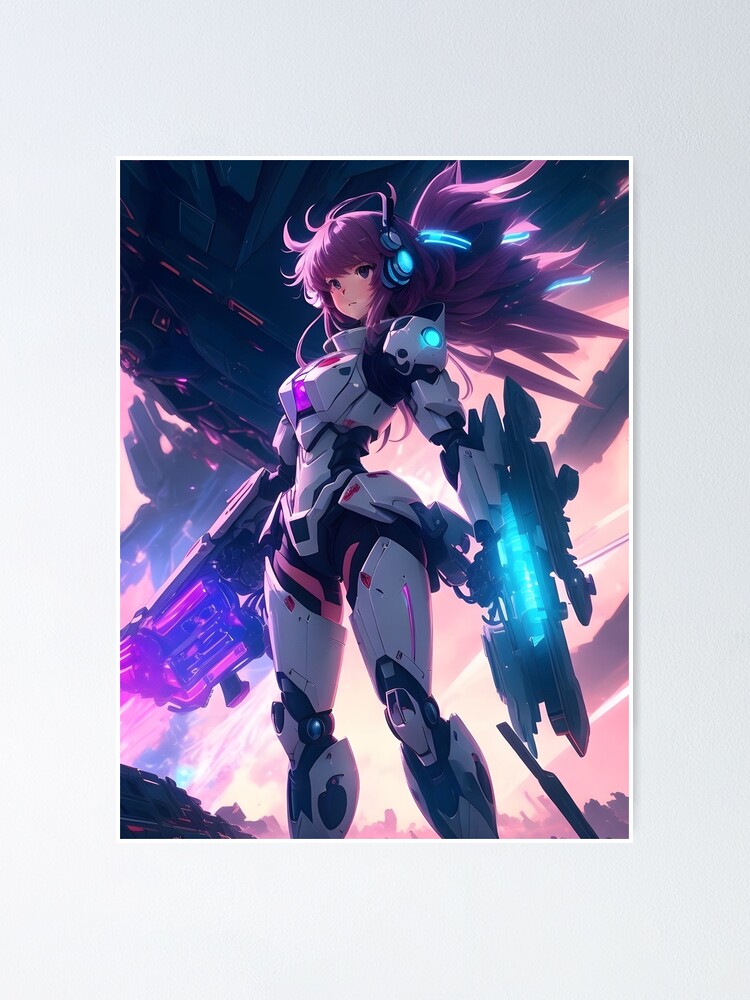 "Mecha Anime Girl" Poster for Sale by CUpToDate | Redbubble