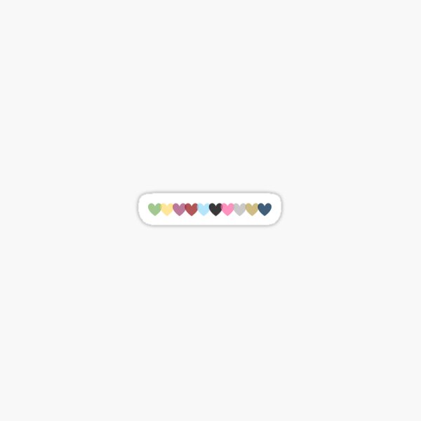 "Taylor Swift Eras Inspired Hearts" Sticker for Sale by abbieleelee17 ...