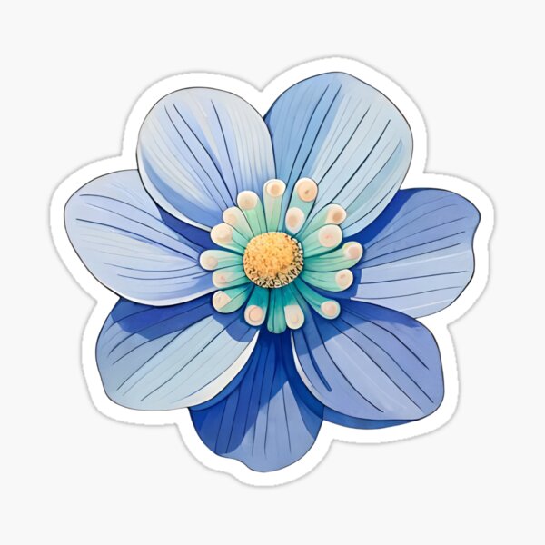 "Blue Flower" Sticker for Sale by MyFlowers | Redbubble