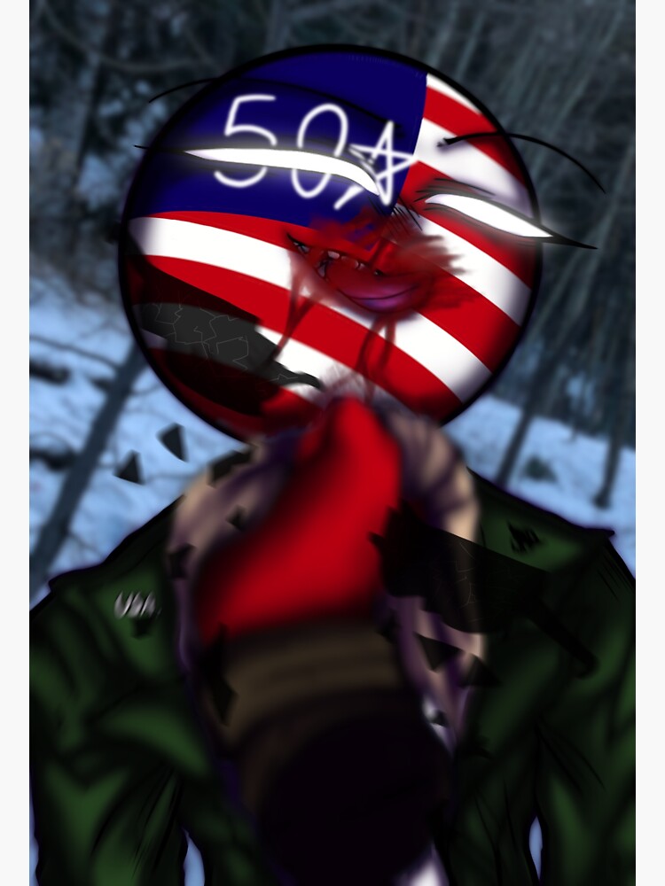 "America countryhuman" Sticker for Sale by Nyx-Galaxia | Redbubble
