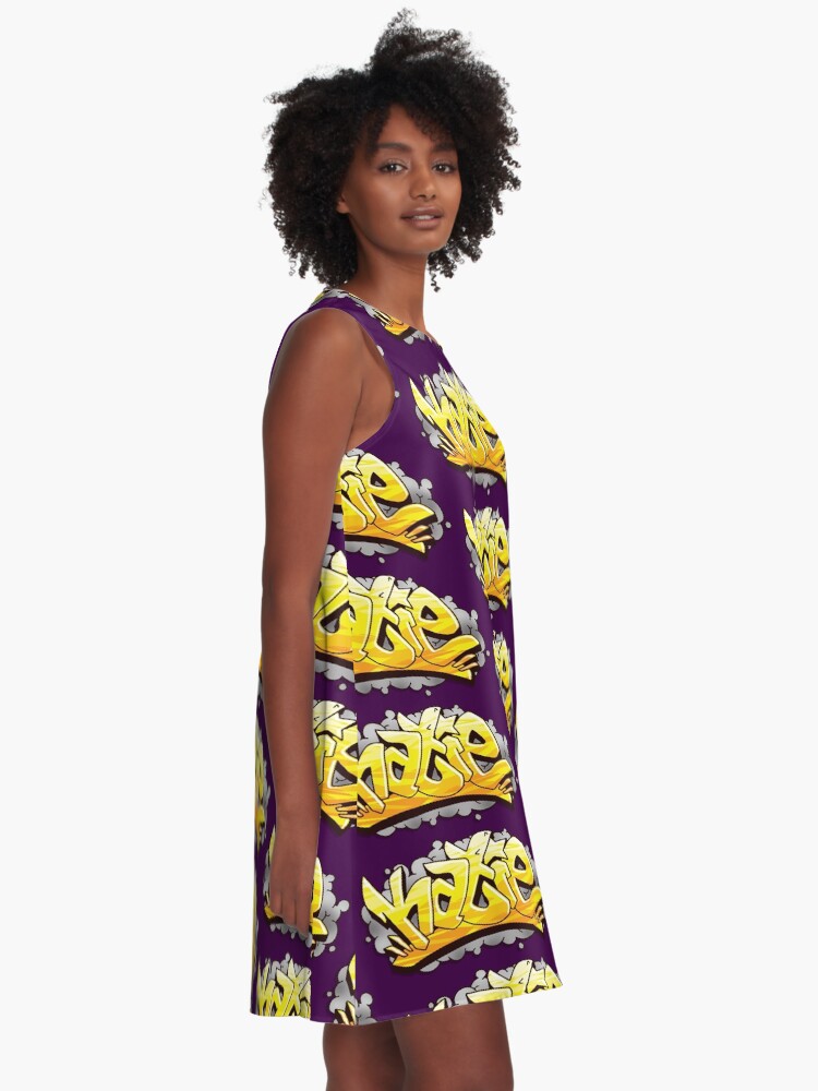 "Katie Graffiti lettering" A-Line Dress for Sale by NameGraffiti ...