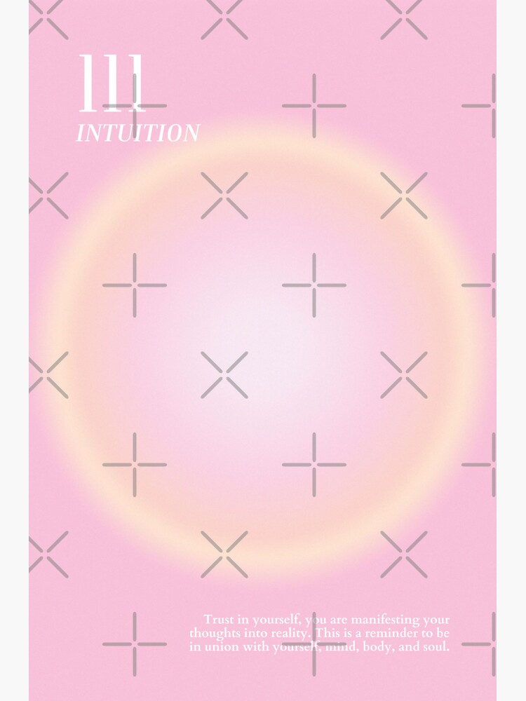 "Angel Number 111 Pastel Pink" Sticker for Sale by mystikwhale | Redbubble