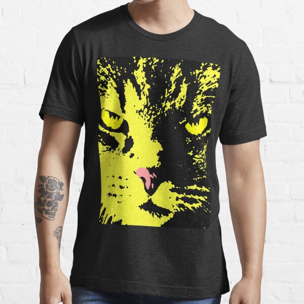 "ANGRY CAT POP ART - YELLOW BLACK" T-shirt by NYWA-ART | Redbubble ...