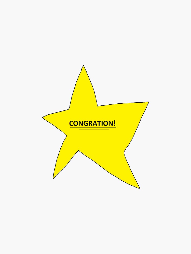 "Congration! Star" Sticker for Sale by SolarLeek | Redbubble