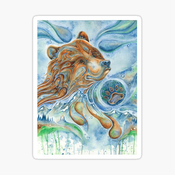 "Spirit Bear" Sticker for Sale by WendyFranzArt | Redbubble