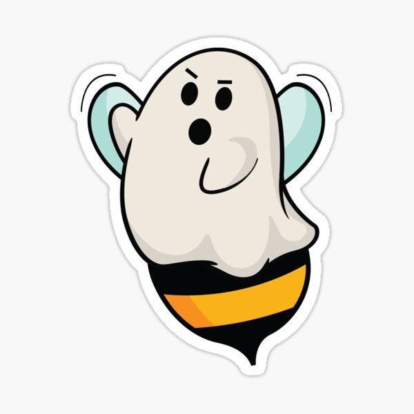 "Boo bees scary bumble bee halloween ghost " Sticker for Sale by ...