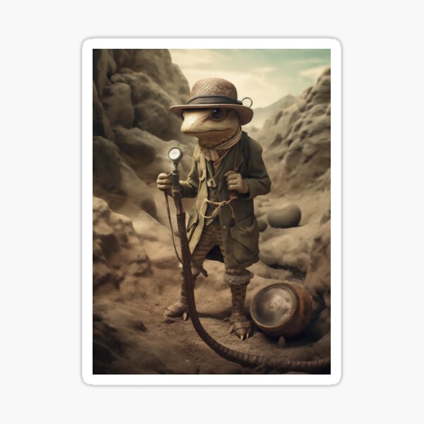 "A snake dressed as an archaeologist" Stickerundefined by Jane-Mathieu ...