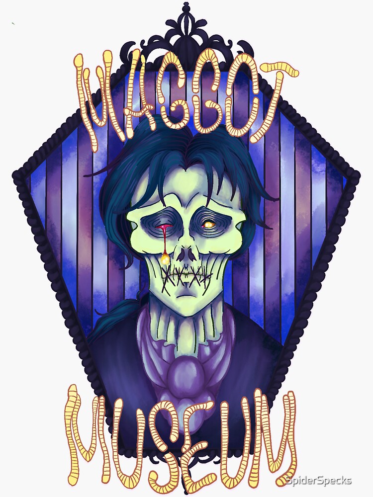 "Maggot Museum" Sticker for Sale by SpiderSpecks | Redbubble