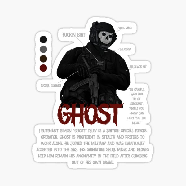 "simon ghost riley simon riley" Sticker for Sale by STAYOKBRAND | Redbubble