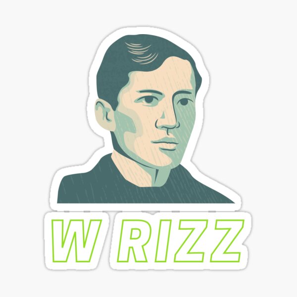 "Jose Rizal W Rizz Graphic" Sticker for Sale by MustaBai | Redbubble