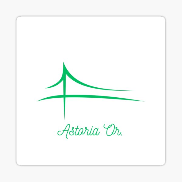 "Astoria Or. logo" Sticker for Sale by pbjornsgard | Redbubble