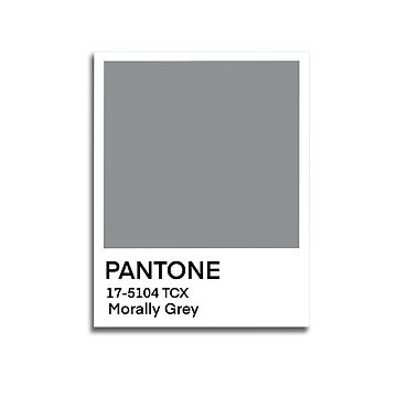 "Morally Grey Pantone Color Block" Sticker for Sale by KWZCreates ...