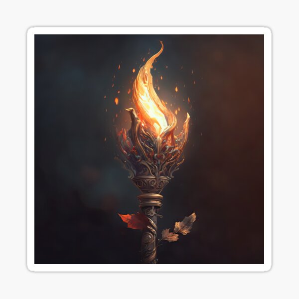 "Inspirational Torch" Sticker for Sale by Goetsi | Redbubble
