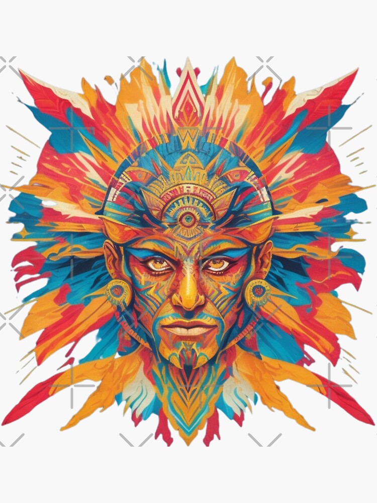 "Aztec Warrior" Sticker for Sale by woodysprinthse | Redbubble