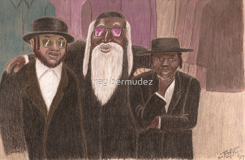 "black hasidic jews at work" by ray bermudez | Redbubble