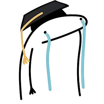 "Flork crying with degree hat" Sticker for Sale by bippity-boppity ...