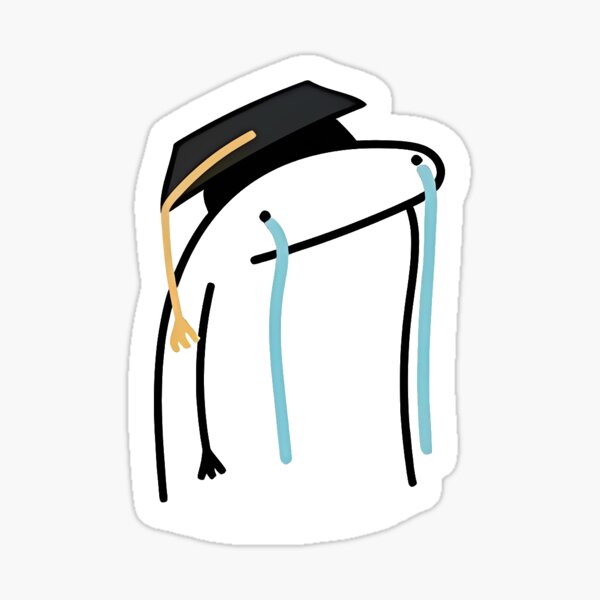 "Flork crying with degree hat" Sticker for Sale by bippity-boppity ...