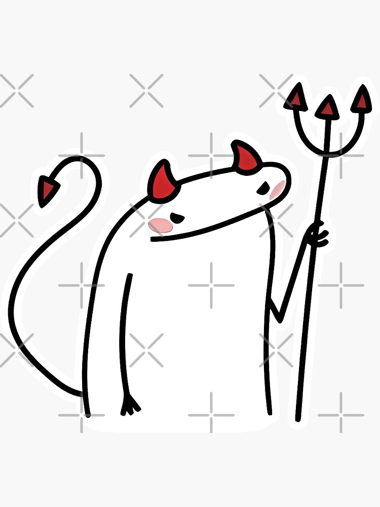 "Flork acting devil evil" Sticker for Sale by bippity-boppity | Redbubble
