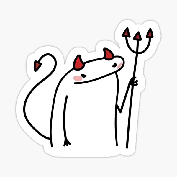 Pegatina for Sale con la obra «Flork actuando diablo mal» de bippity ...