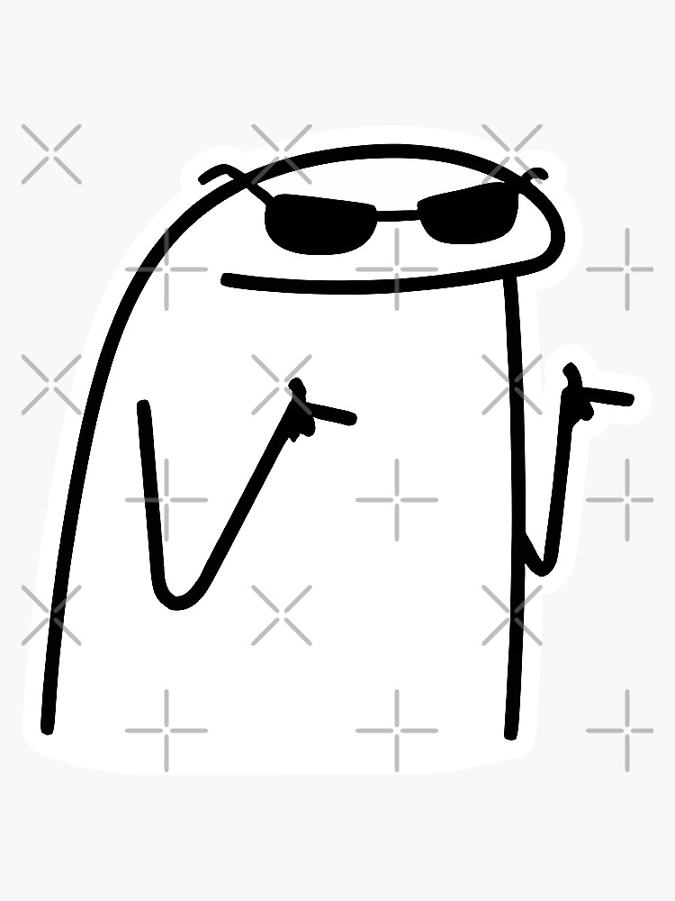"Flork cool pointing fingers with glasses" Sticker for Sale by bippity ...