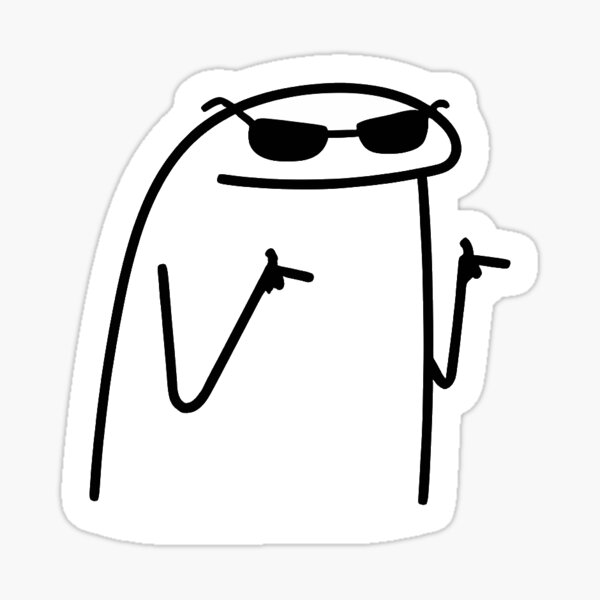 "Flork cool pointing fingers with glasses" Sticker for Sale by bippity ...