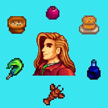 "Stardew Valley SDV Elliott Favorite Items Set" Sticker for Sale by ...