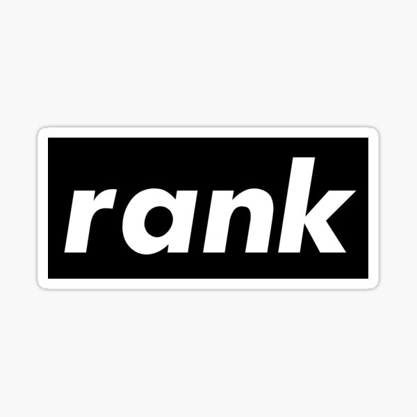 Rank 1 Stickers | Redbubble