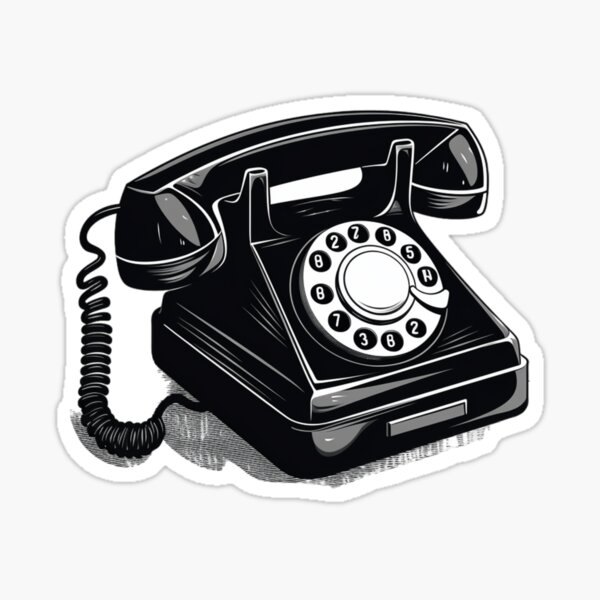 "A Vintage Telephone" Sticker for Sale by GoodOldVintage | Redbubble
