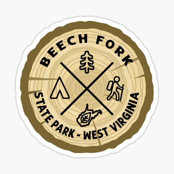 "Beech Fork State Park West Virginia Log Slice" Sticker for Sale by ...